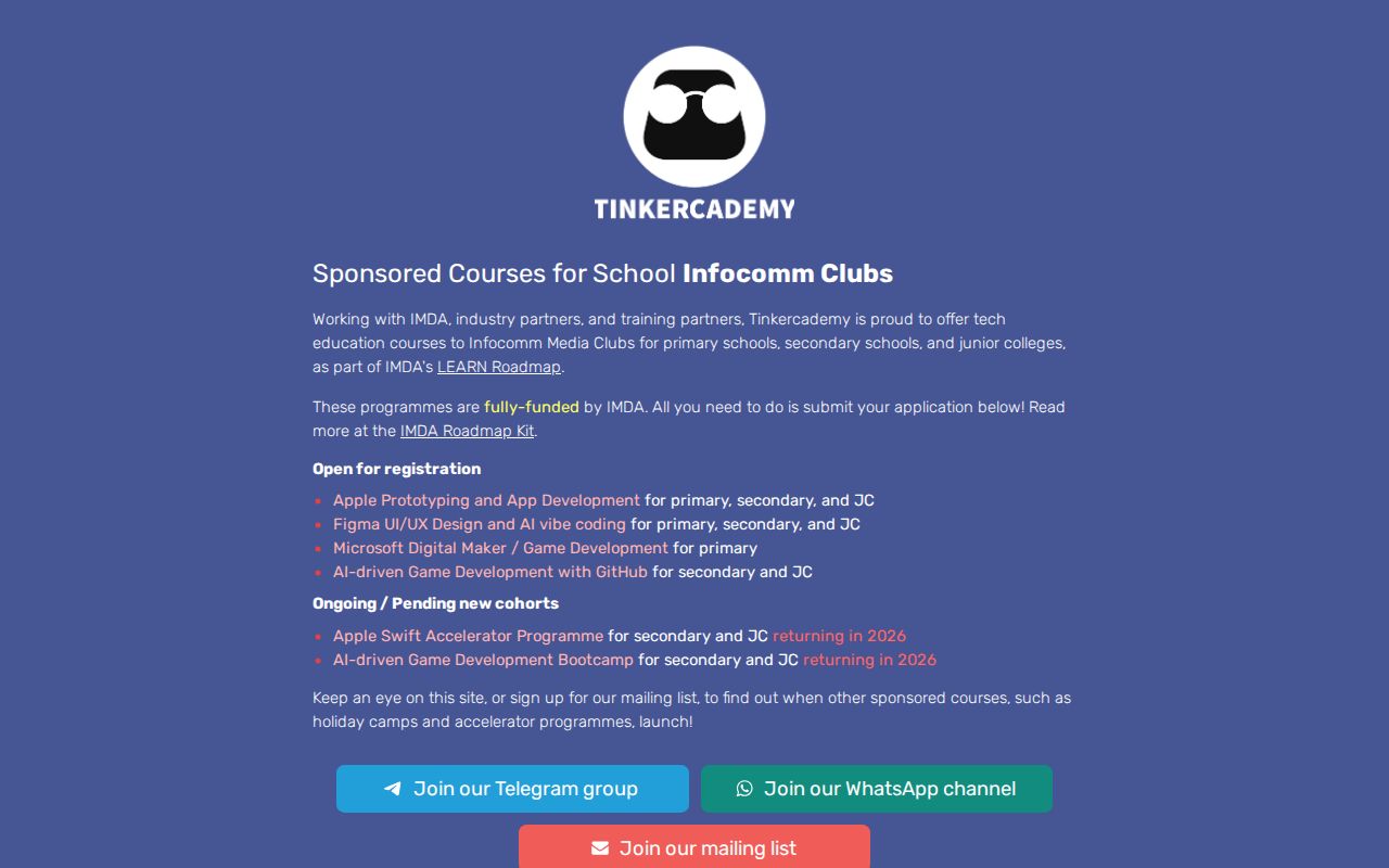 Infocomm Club LEARN Roadmap